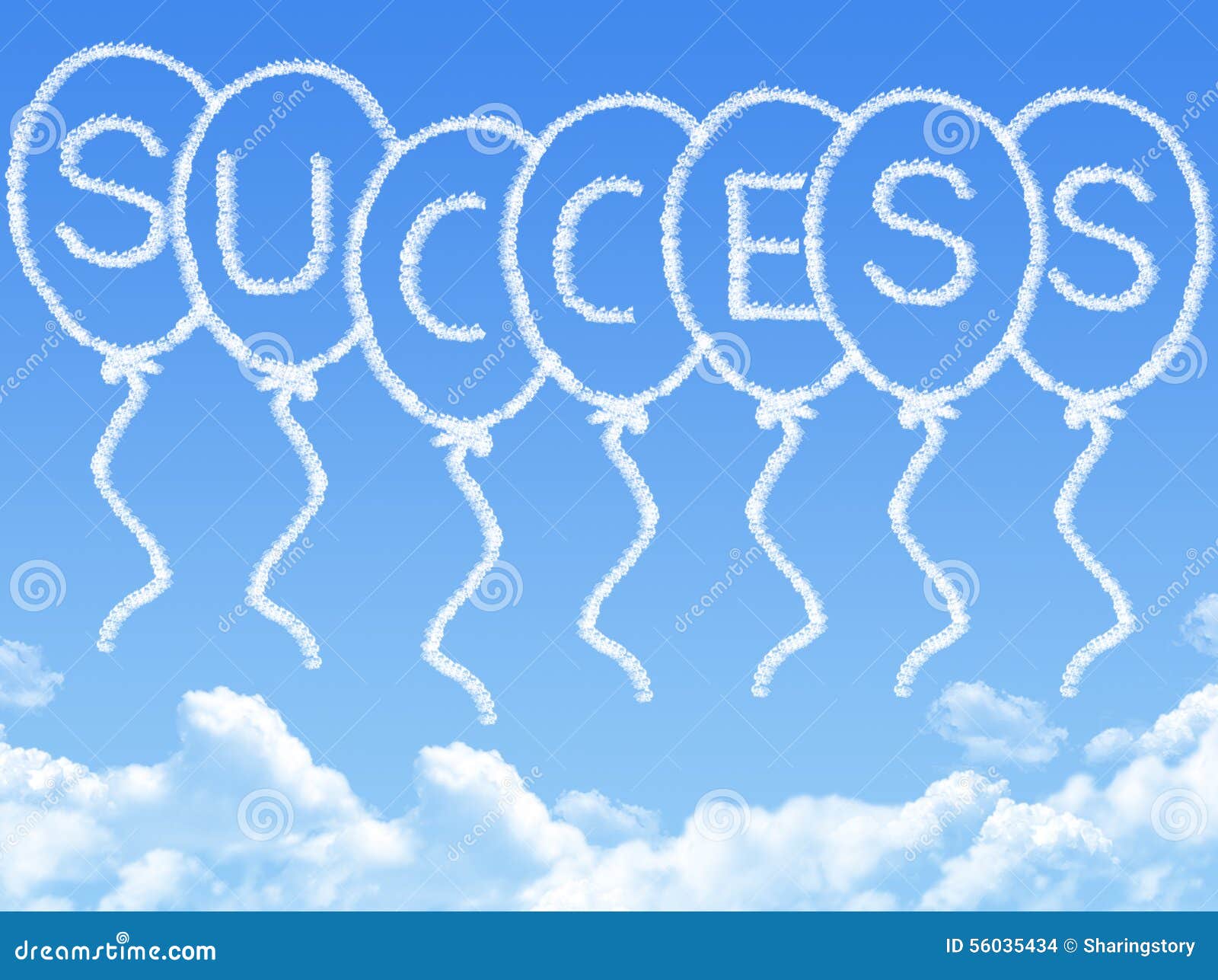 Cloud Shaped As Success Message Stock Illustration - Illustration of ...