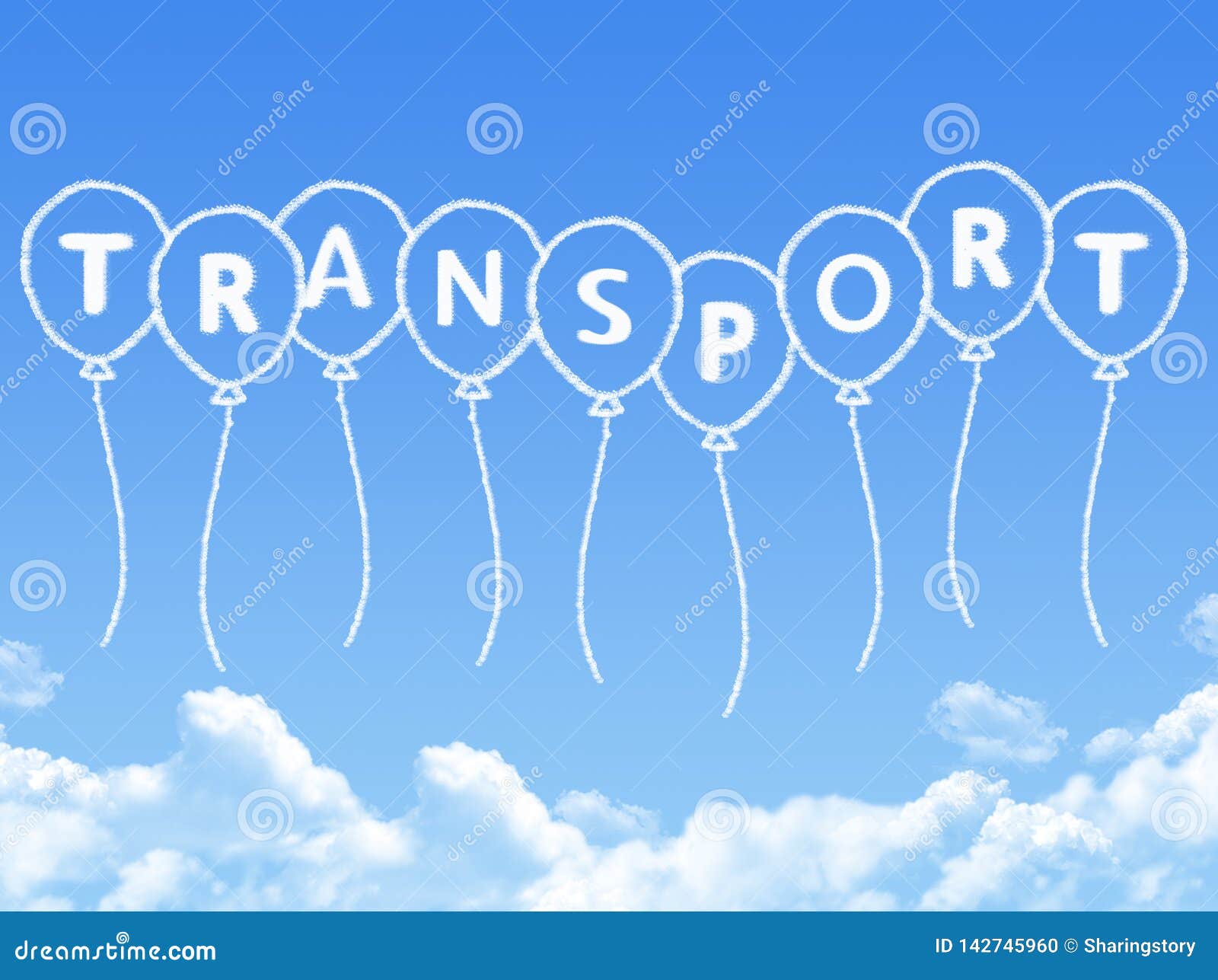 Cloud Shaped As Transport Message Stock Illustration - Illustration of ...