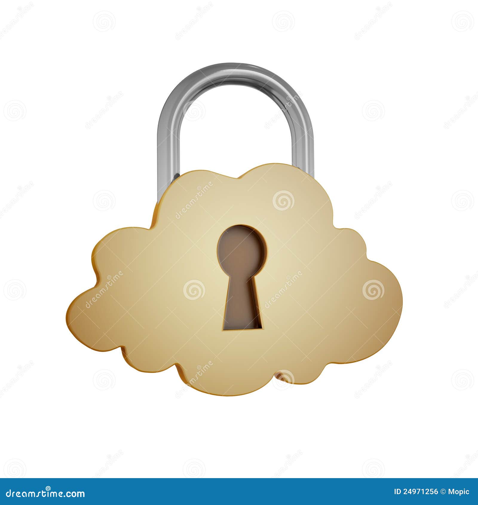 Cloud shaped padlock stock illustration. Illustration of data - 24971256