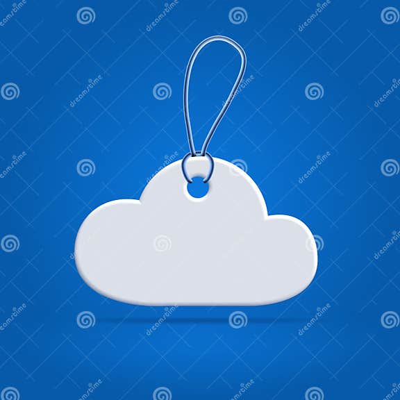 Cloud shaped tag label stock vector. Illustration of business - 31024512