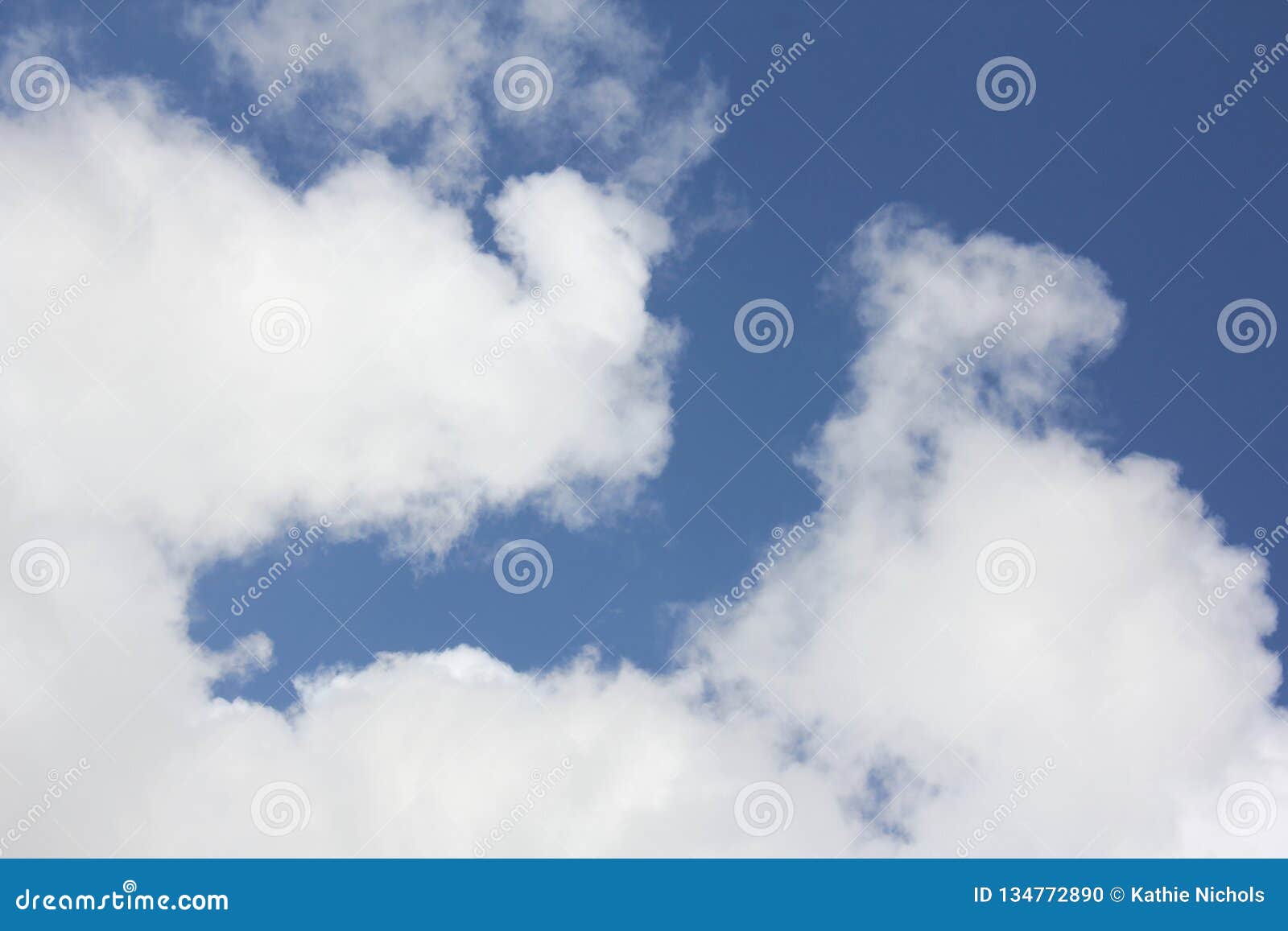 Cloud Shapes on Blue Sky, Abstract Clouds Shapes with Blue Sky ...