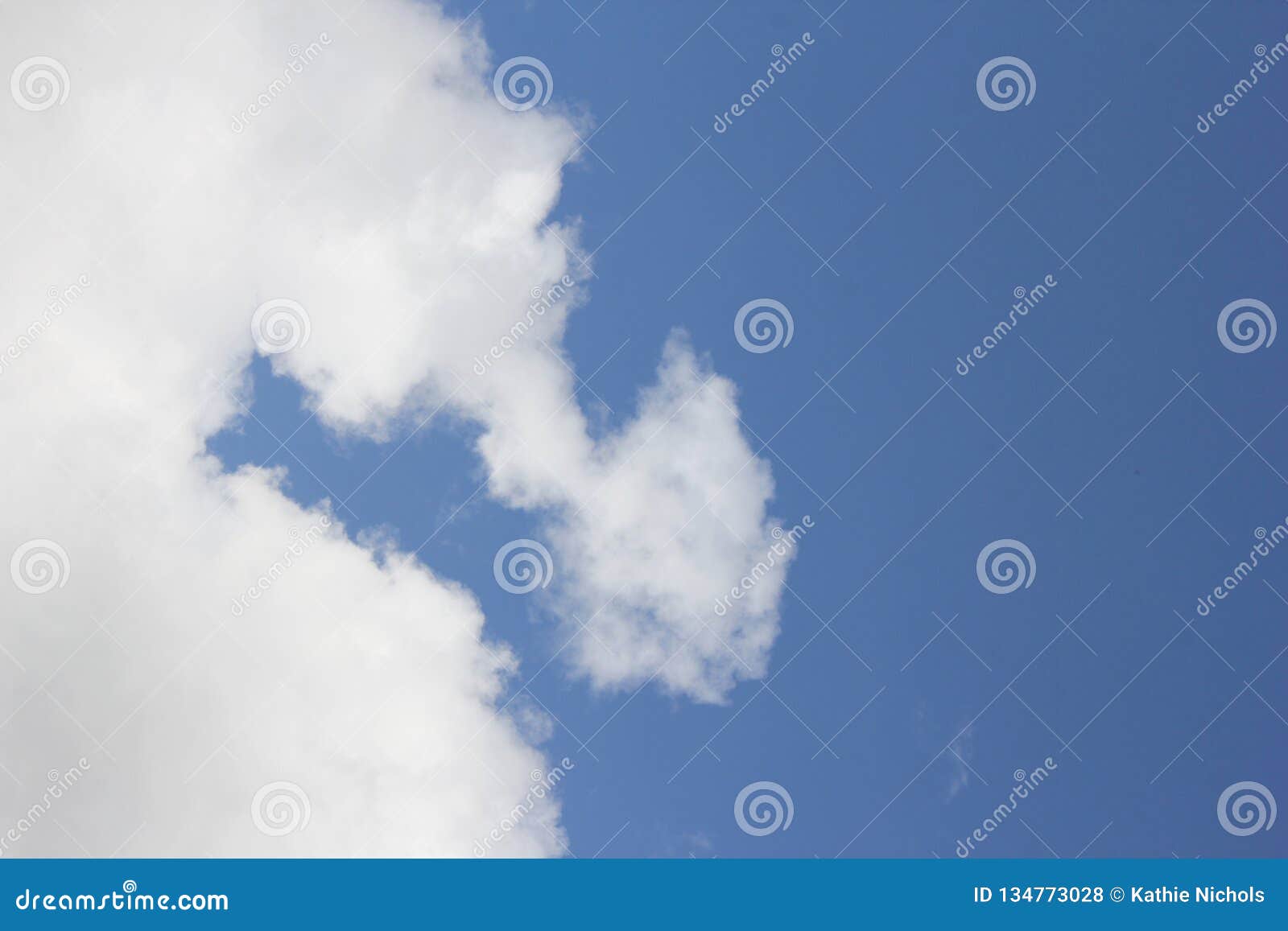 Cloud Shapes on Blue Sky, Abstract Clouds Shapes with Blue Sky ...