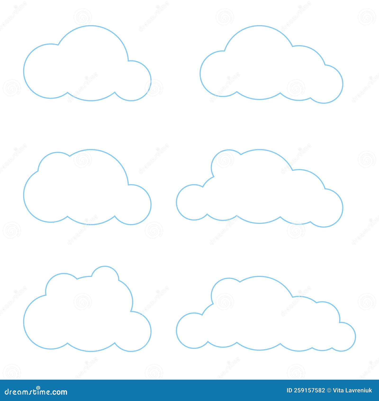 Cloud Shapes Collection. Cloud Icons For Cloud Computing Web And App ... Cloud Shapes Collection. Cloud Icons For Cloud Computing Web And App ...