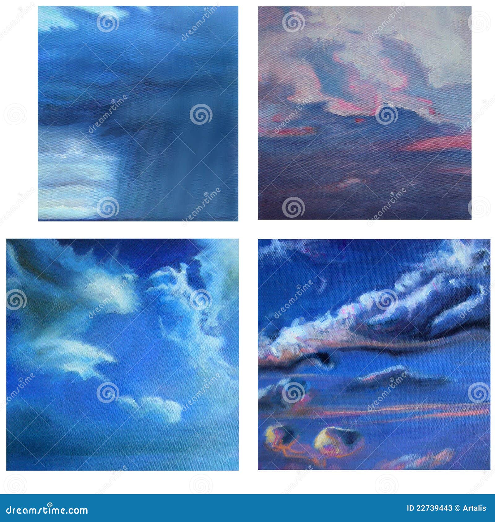 Cloud Shapes in the Sky stock image. Image of paint, lightblue - 22739443