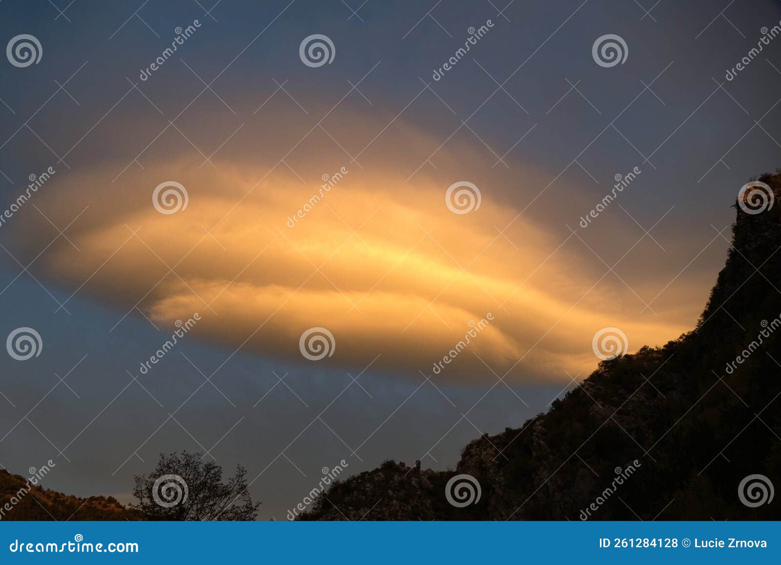 Cloud Shapes in the Sky in Sunset Stock Photo - Image of high, color ...