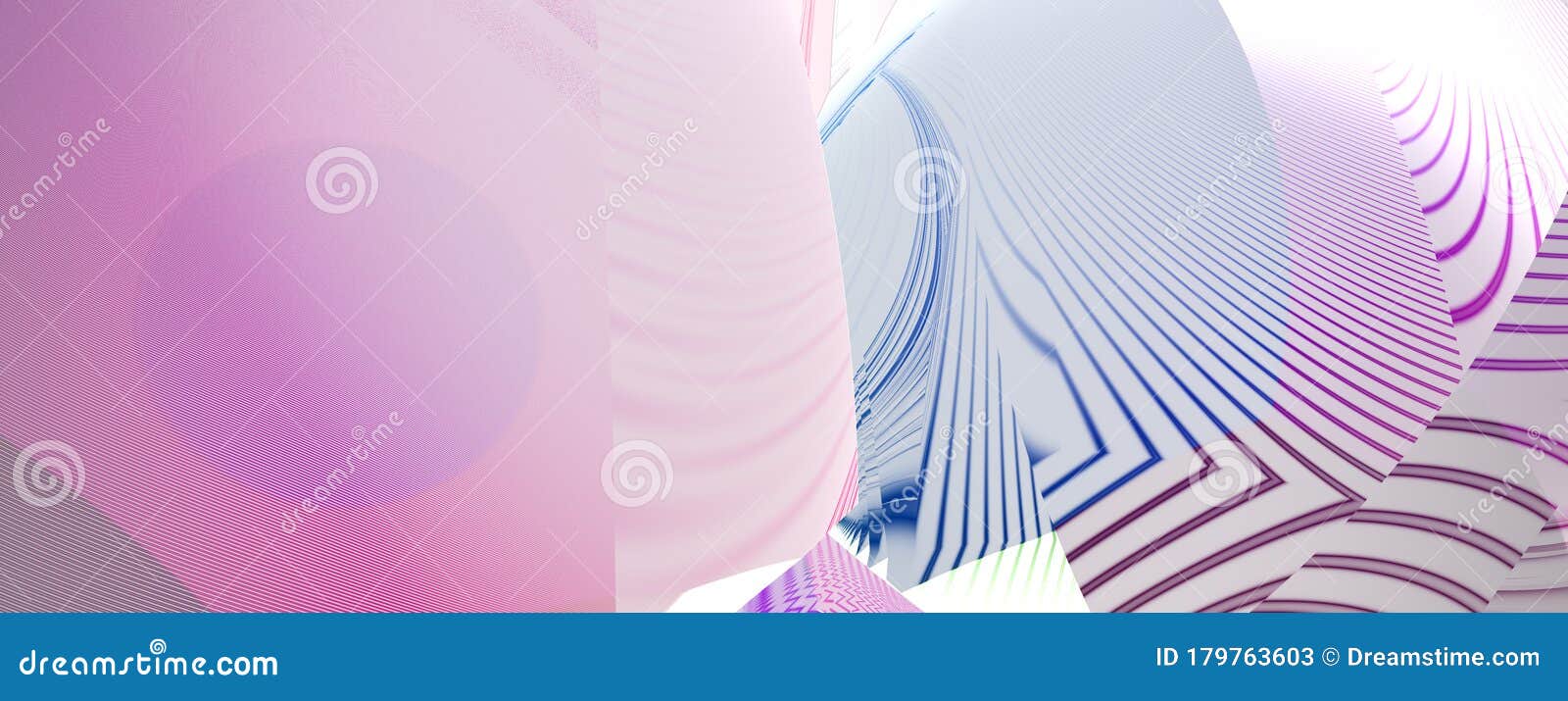 Cloud Shapes of Tender Colors, 3d Render, Abstract Background Stock ...