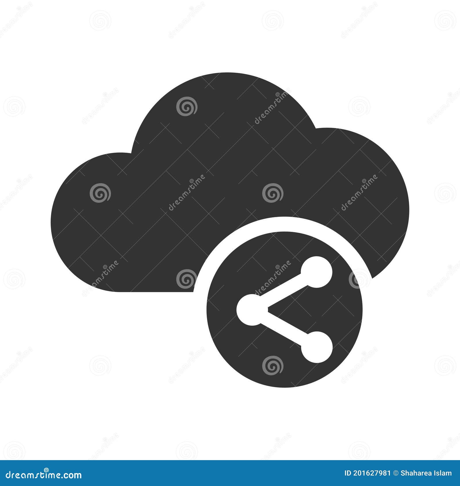Cloud share icon stock vector. Illustration of data - 201627981
