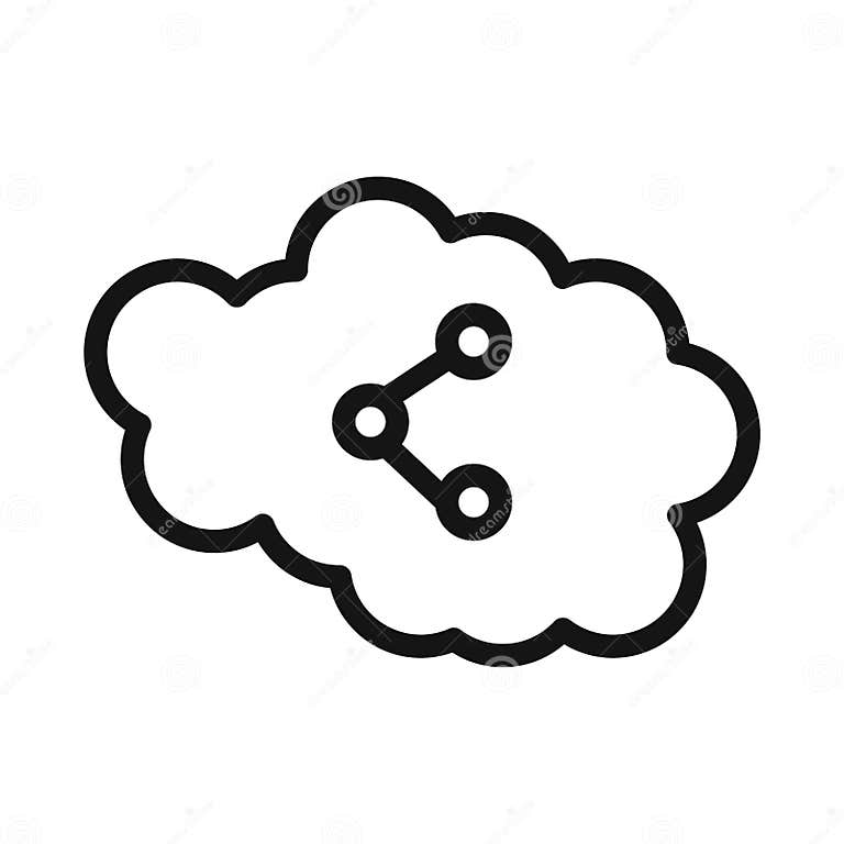 Cloud Share Icon for Collaborative Workspaces and Document Sharing ...
