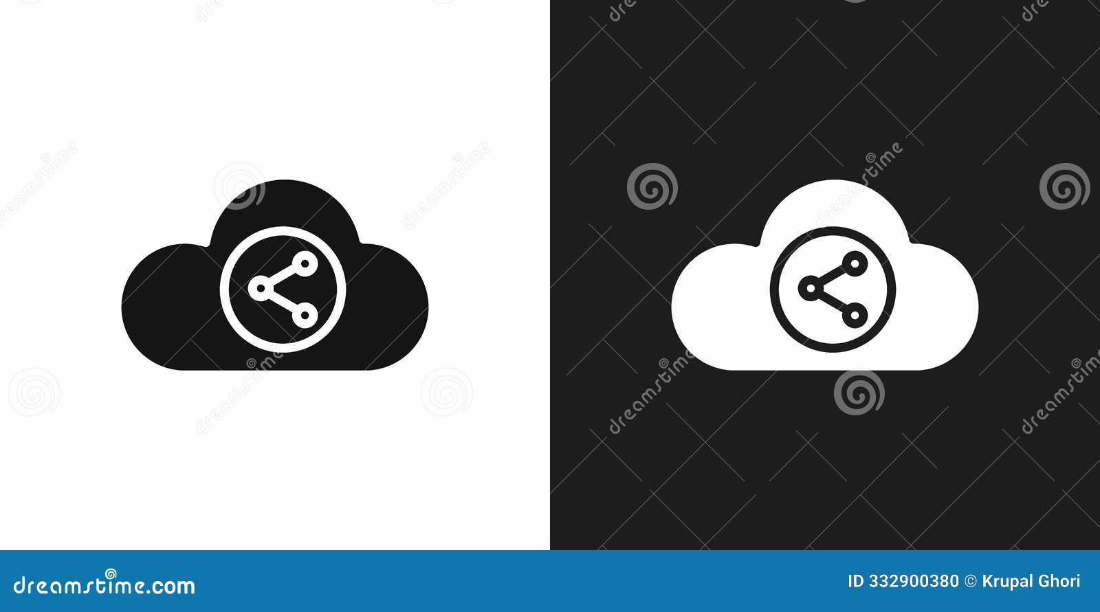 Cloud Share Icon Logo Set Vector Stock Vector - Illustration of ...