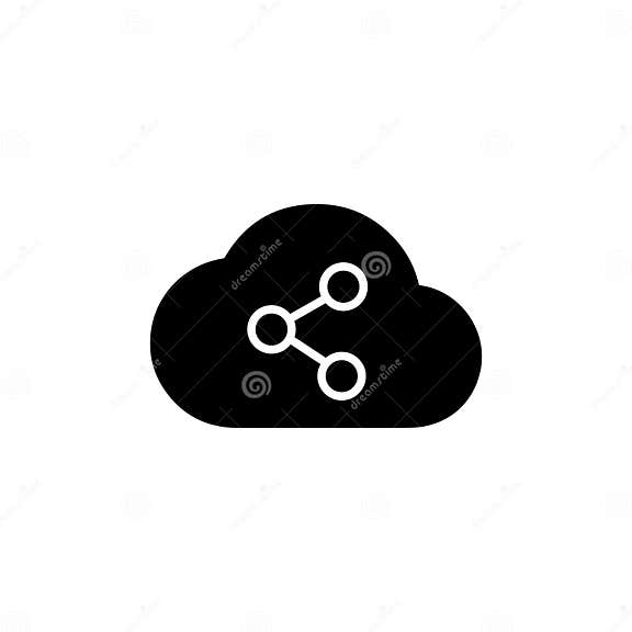 Cloud Share Icon Set. Data Sync To Cloud Storage Vector Symbol. Transfer Cloud Computing Server ...