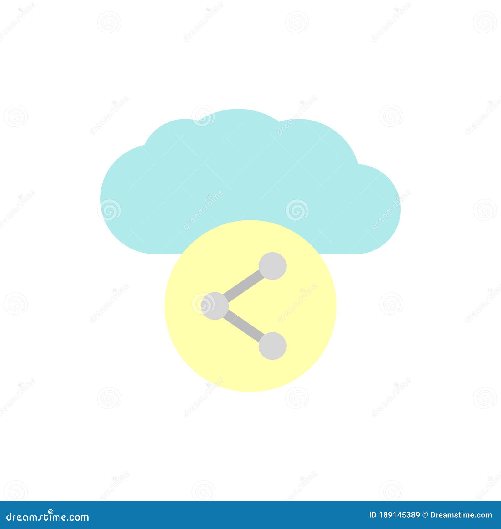 Cloud, Share Icon. Simple Color Vector Elements of Internet Storage ...