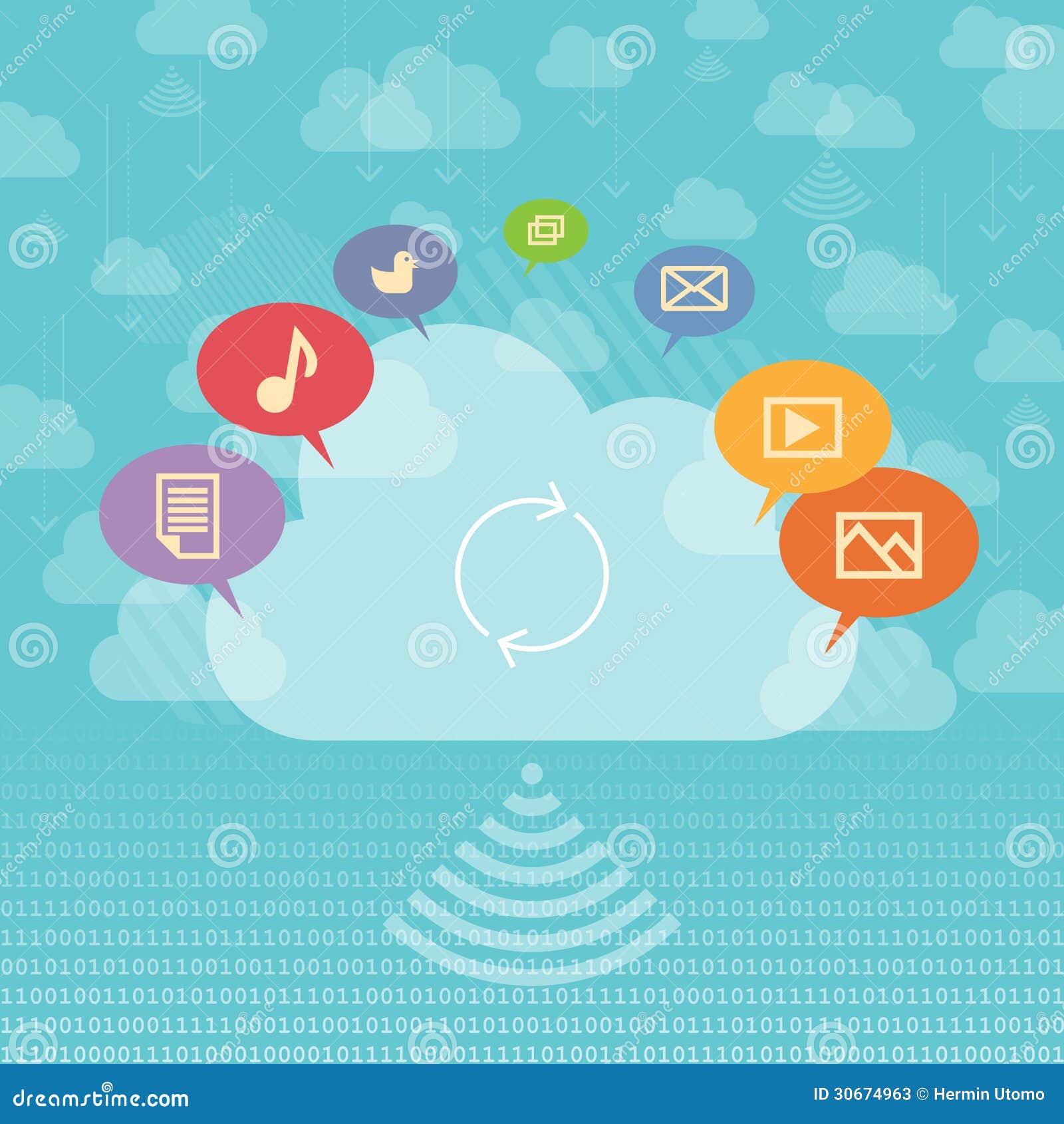 Job Sharing Concept Landing Page Vector Illustration | CartoonDealer ...