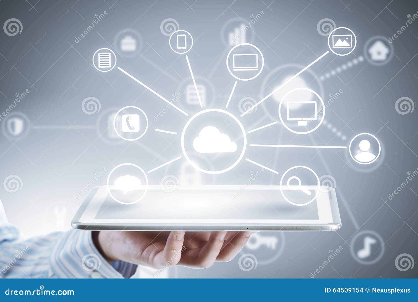 Cloud Sharing and Connection Stock Photo - Image of business ...