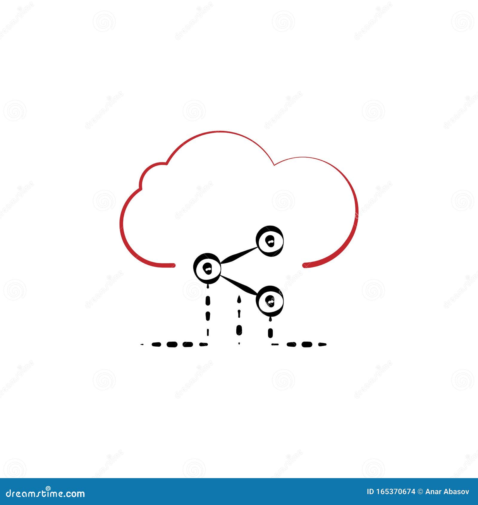 Cloud Sharing Icon. Element of Multi Color Cloud Technology Icon for ...