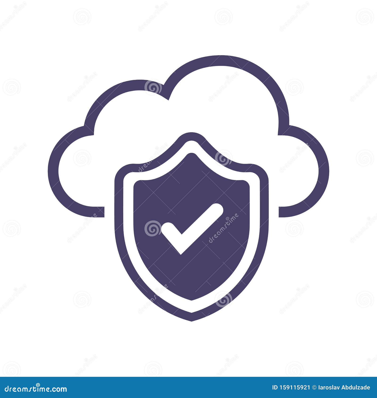Set Cloud And Shield, Laptop With Password, Folder Lock, Shield Check ... Set Cloud And Shield, Laptop With Password, Folder Lock, Shield Check ...