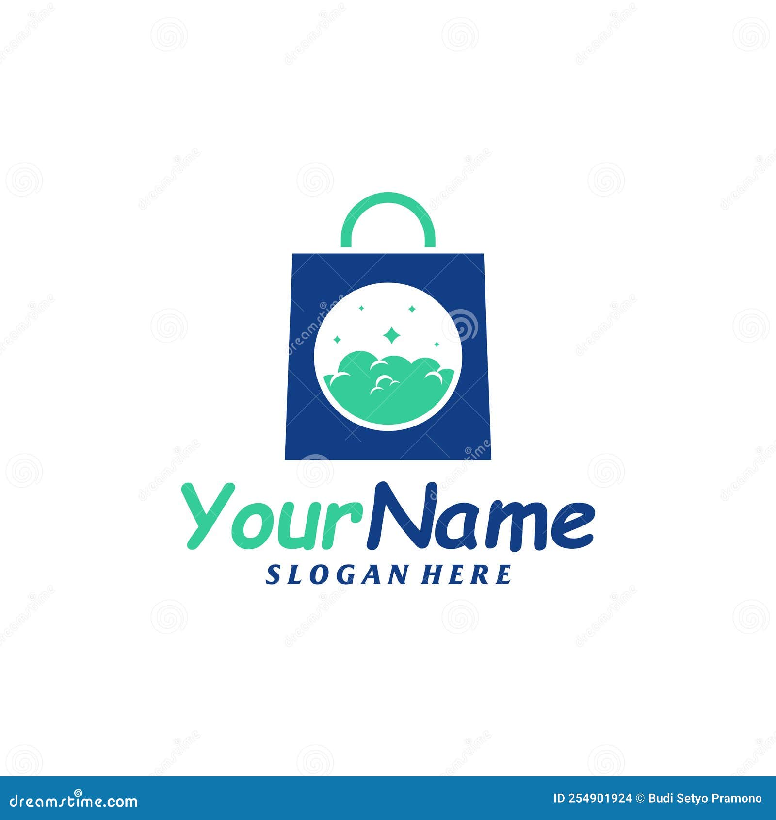 Cloud Shop Logo Design Template. Shop Logo Concept Vector Stock ...