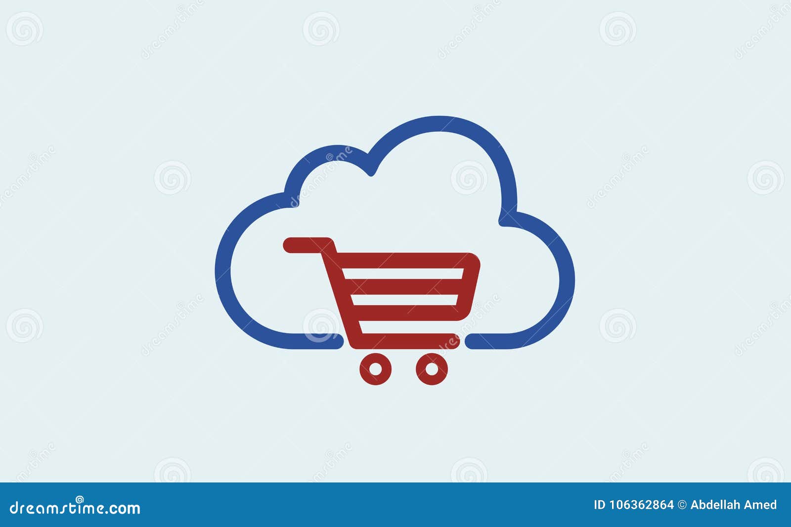 Cloud Shop Logo template stock vector. Illustration of industry - 106362864