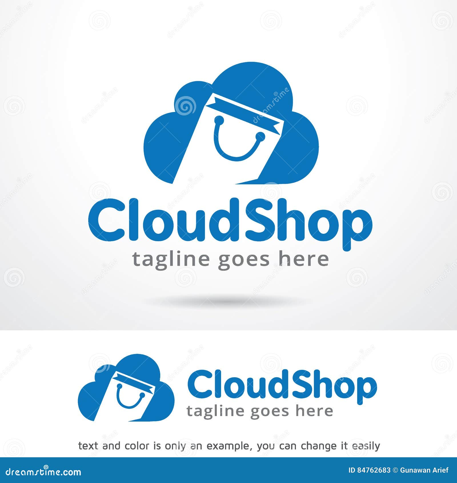 Cloud Shop Logo Template Design Vector Stock Vector - Illustration of code, forum: 84762683