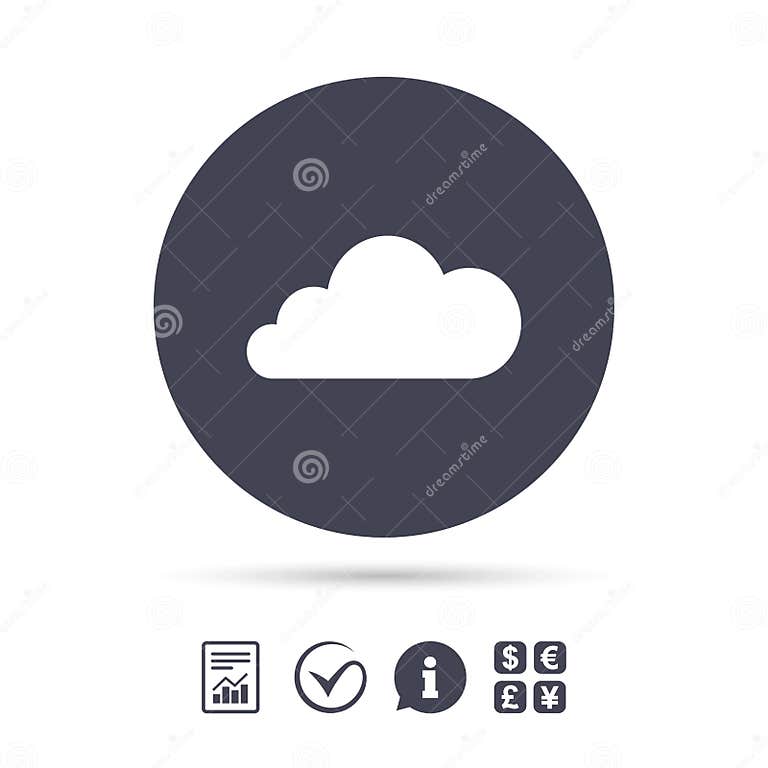 Cloud Sign Icon. Data Storage Symbol Stock Vector - Illustration of ...