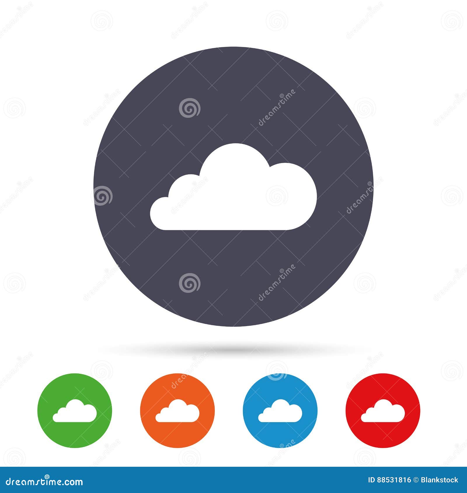 Cloud Sign Icon. Data Storage Symbol Stock Vector - Illustration of ...