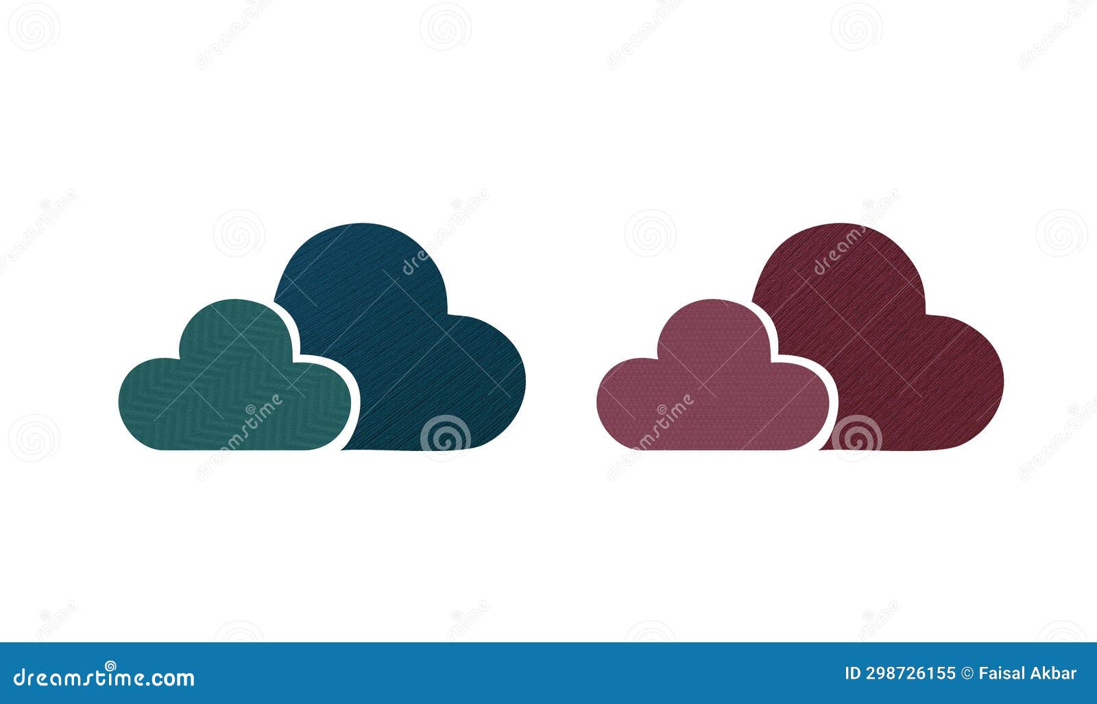 Cloud Signage Icon Symbol with Texture Stock Illustration ...