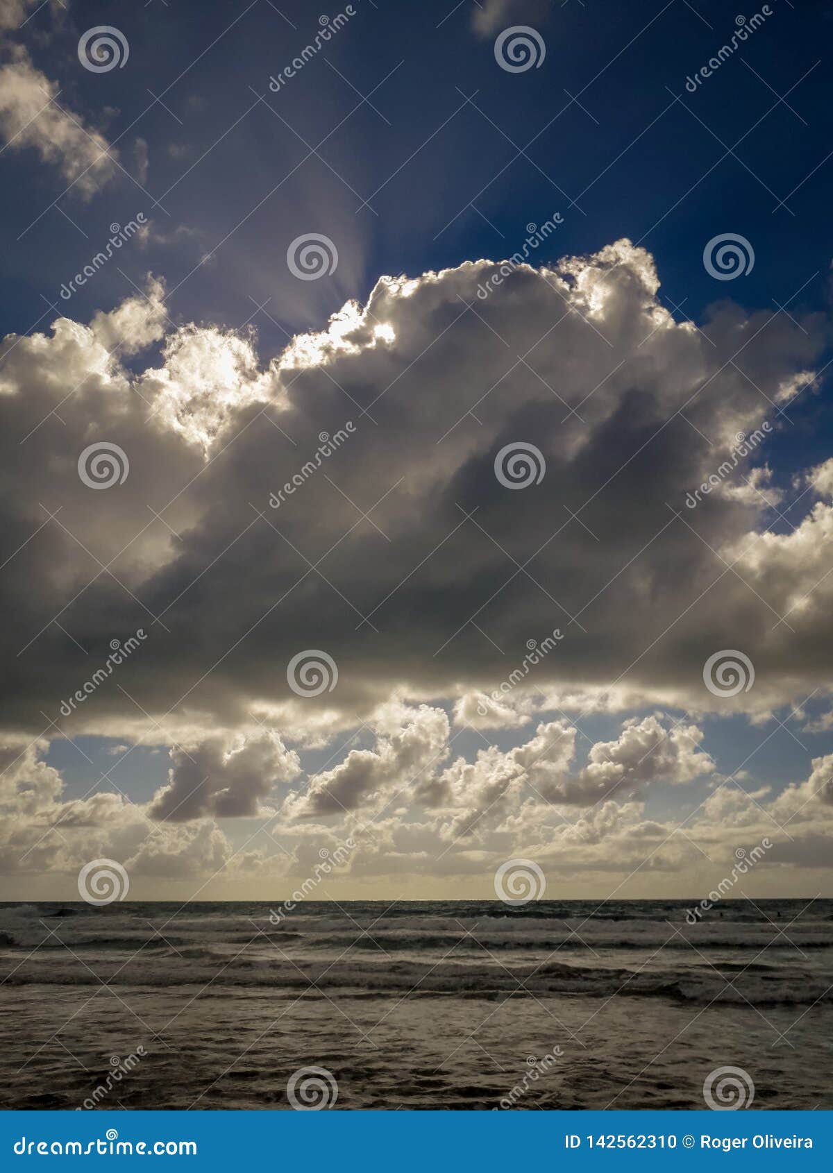 Cloud Sky on the Beach and Beautiful Tropical Sea Stock Photo - Image ...