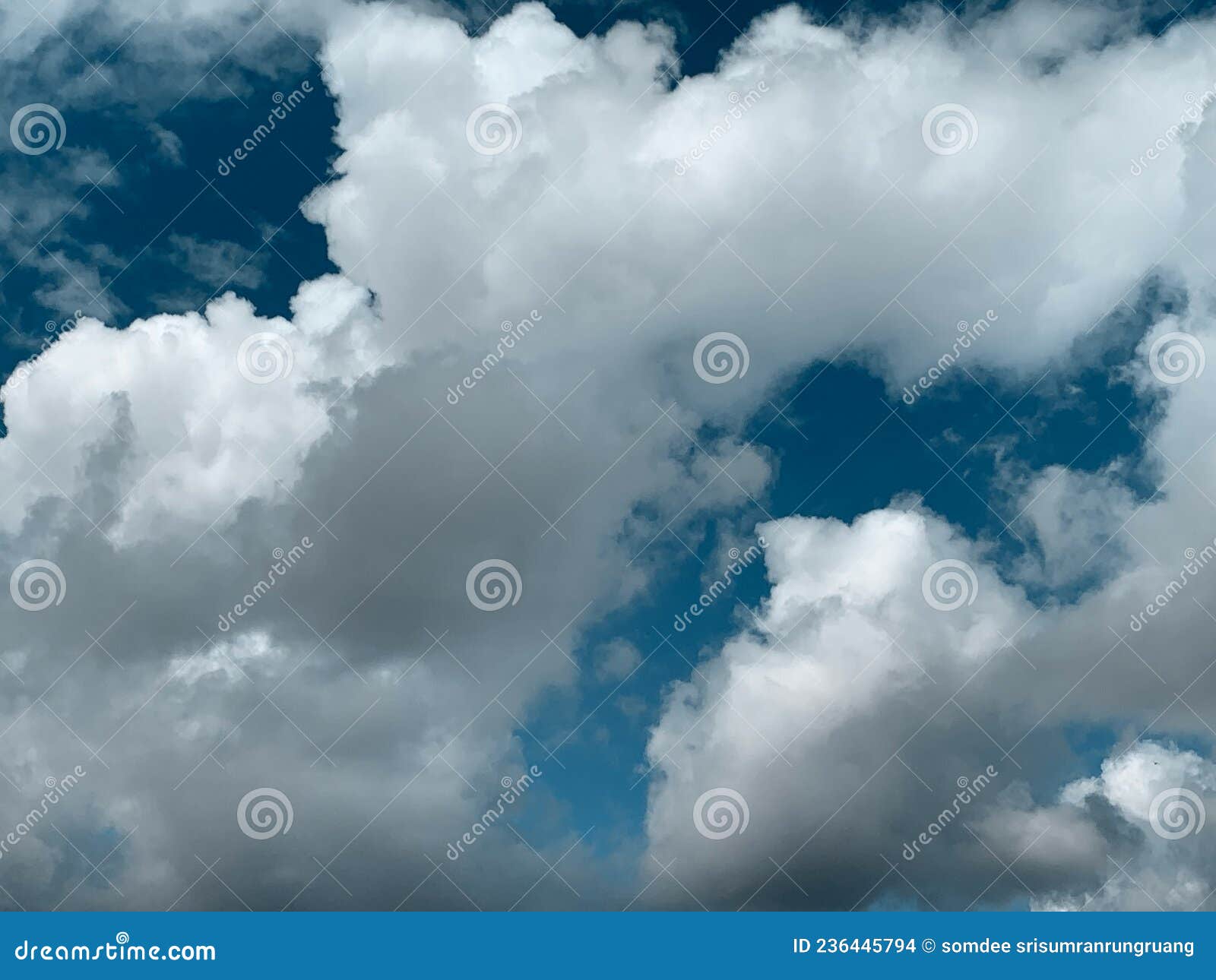 Cloud and Sky with a Blue -colored Background Stock Photo - Image of ...