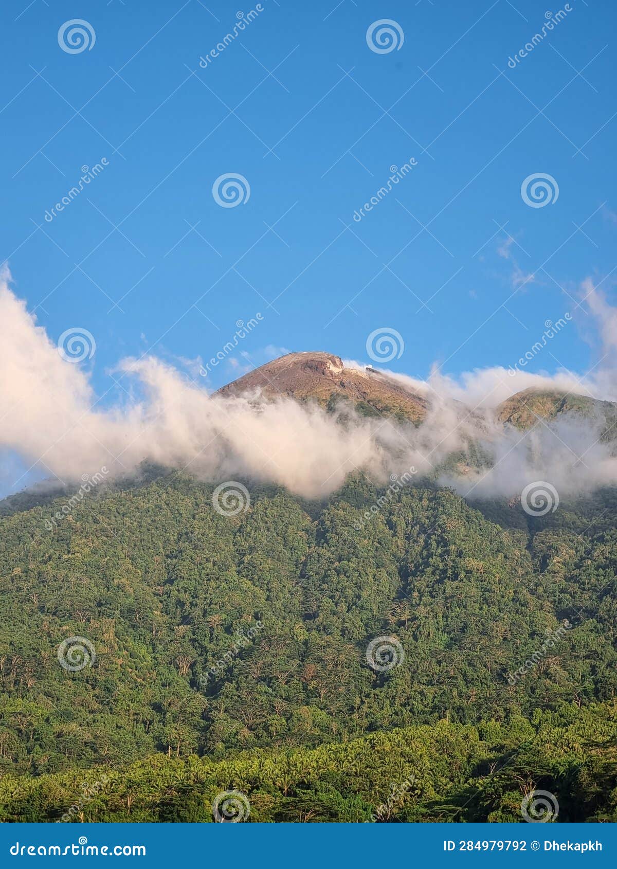 Cloud in the Sky in Gamalama Mountain Stock Photo - Image of gamalama ...