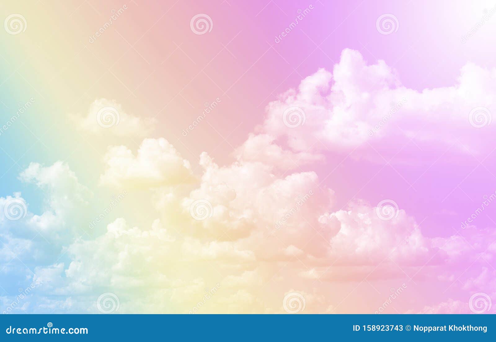 Cloud and Sky with a Pastel Colored Background.Fantasy Magical Sunny ... Cloud and Sky with a Pastel Colored Background.Fantasy Magical Sunny ...