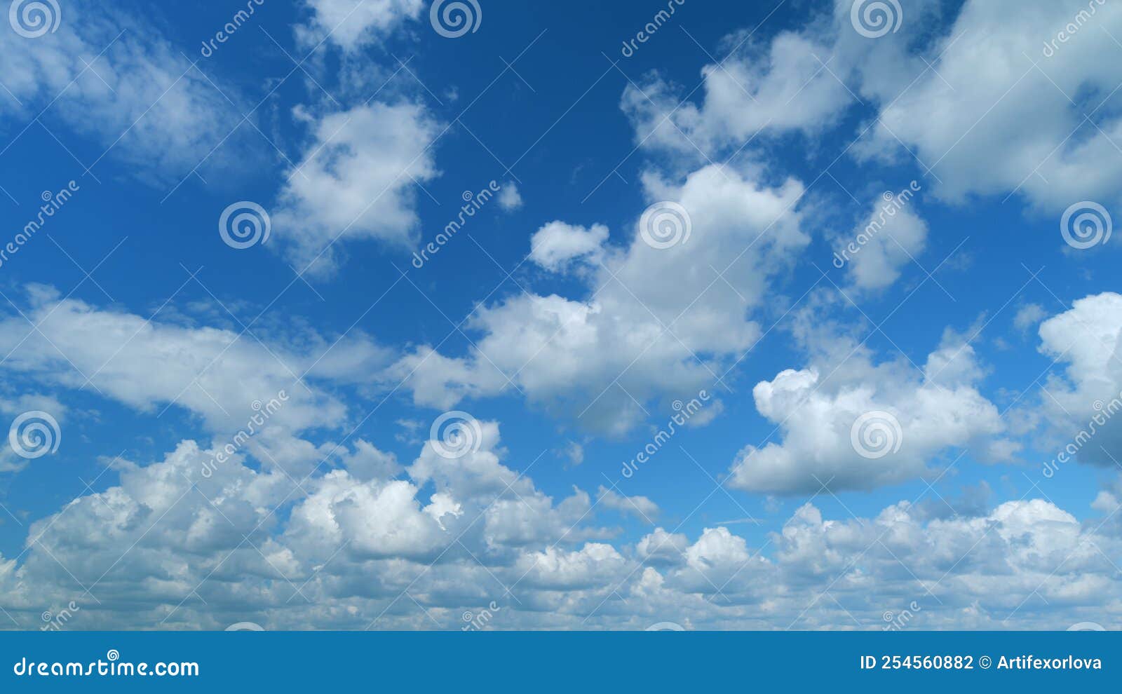 Cloud Sky Scape. Clouds Flying and Changing with Different Shapes on ...