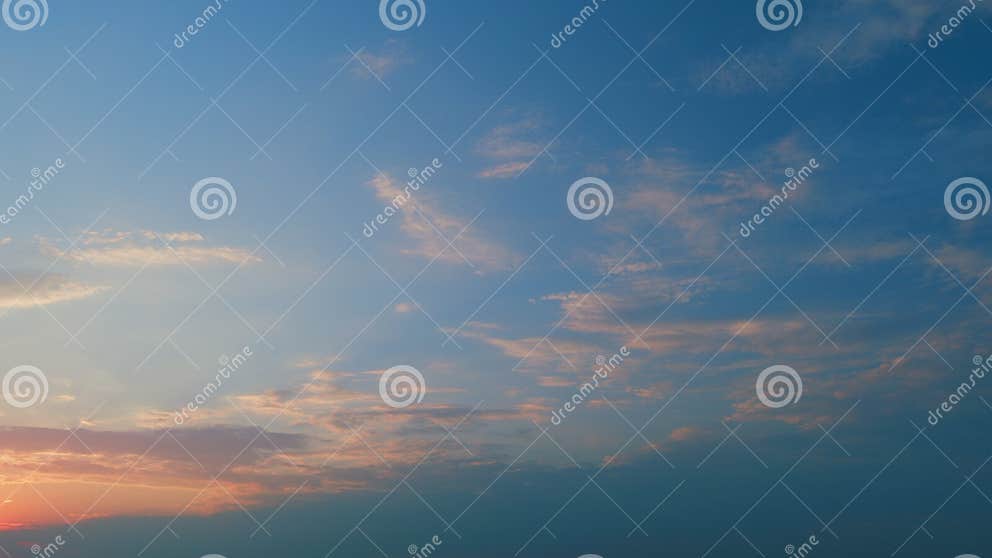 Cloud Sky Scape. Clouds Flying and Changing with Different Shapes on ...