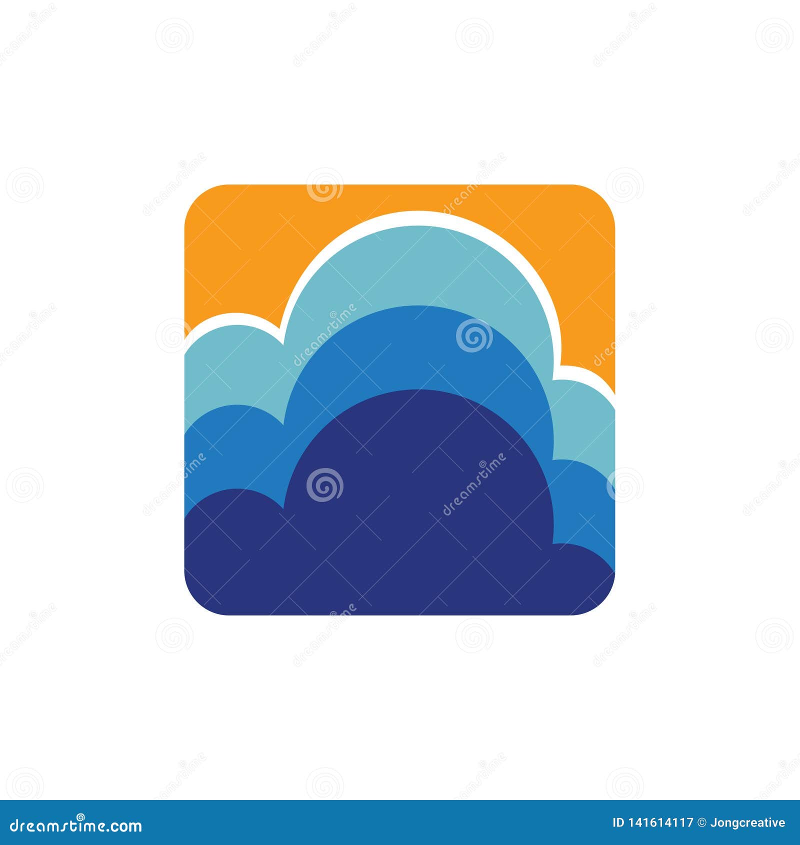 Cloud Sky Stacks Data Mobile App Symbol Icon Stock Vector ...