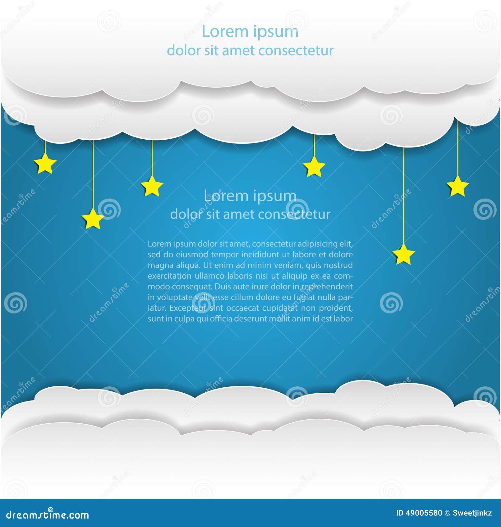 Cloud and Sky Template.Vector EPS10 Stock Vector - Illustration of ...