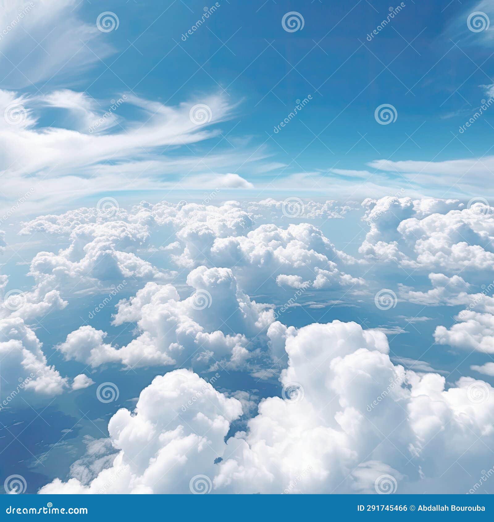Cloud Sky from Top View Super High Quality Stock Illustration ...