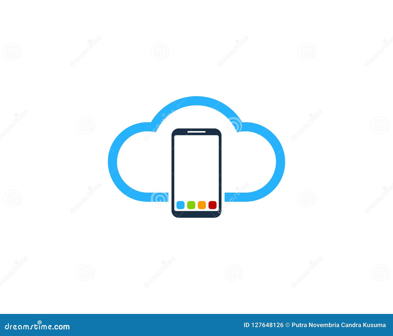 Cloud Smartphone Logo Icon Design Stock Illustration - Illustration of ...