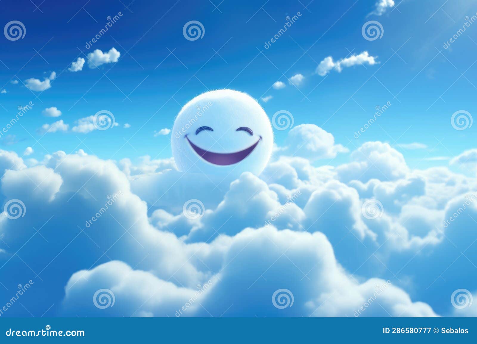 Cloud with a Smile Face in the Sky Stock Image - Image of hope, wonder ...