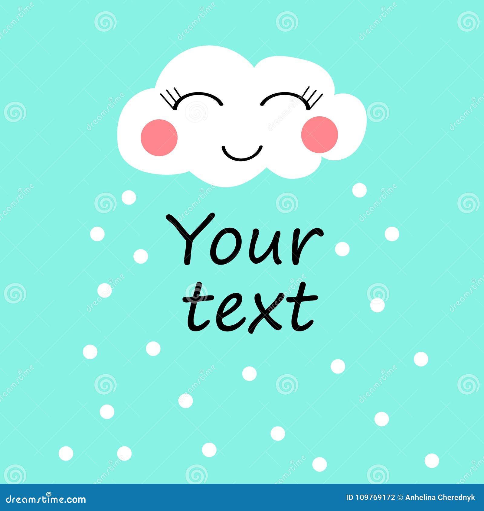 Cloud Smile Snow with Place for Text Background Vector Stock Vector ...