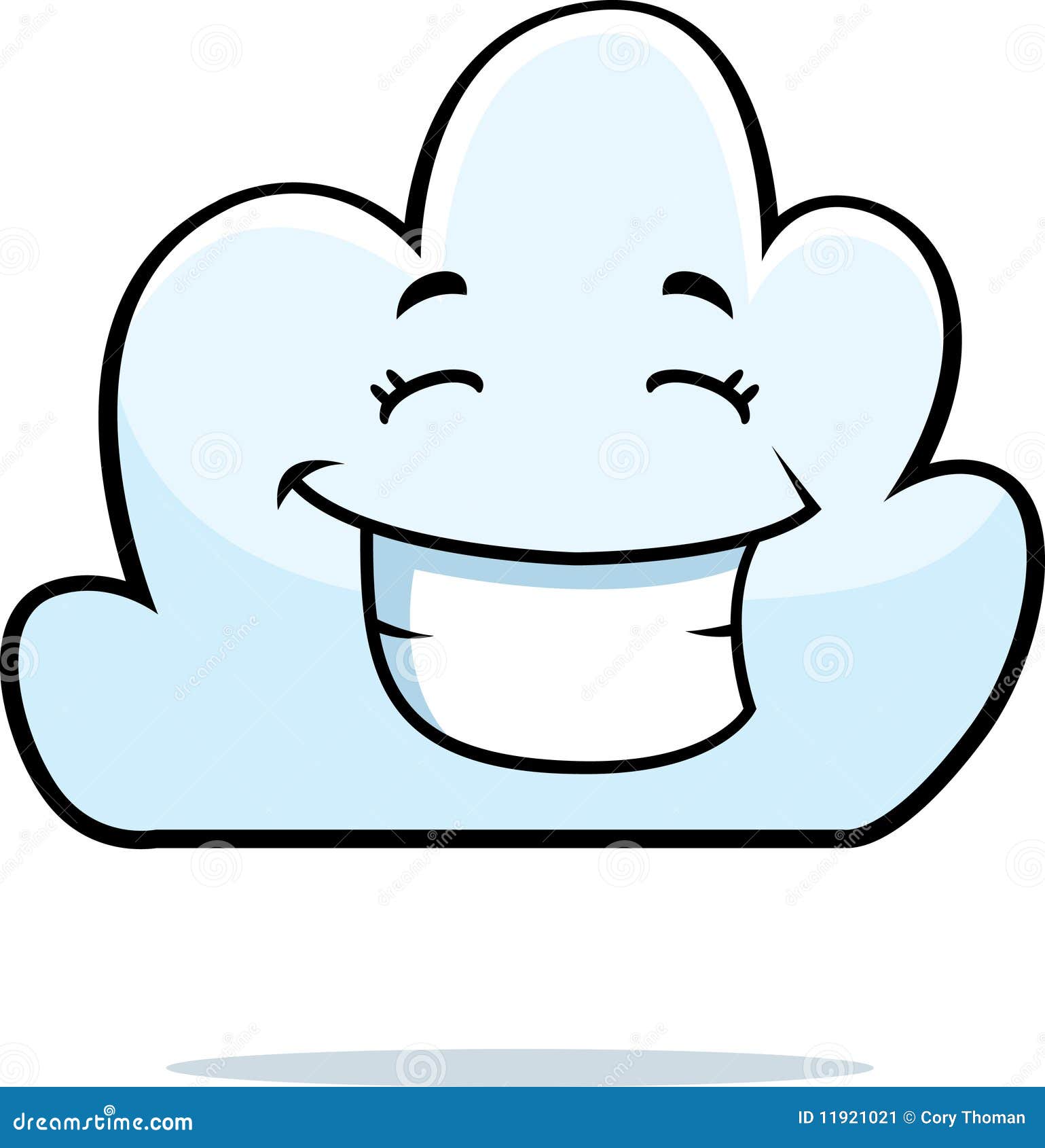 Cloud Smiling stock vector. Illustration of white, fluffy - 11921021