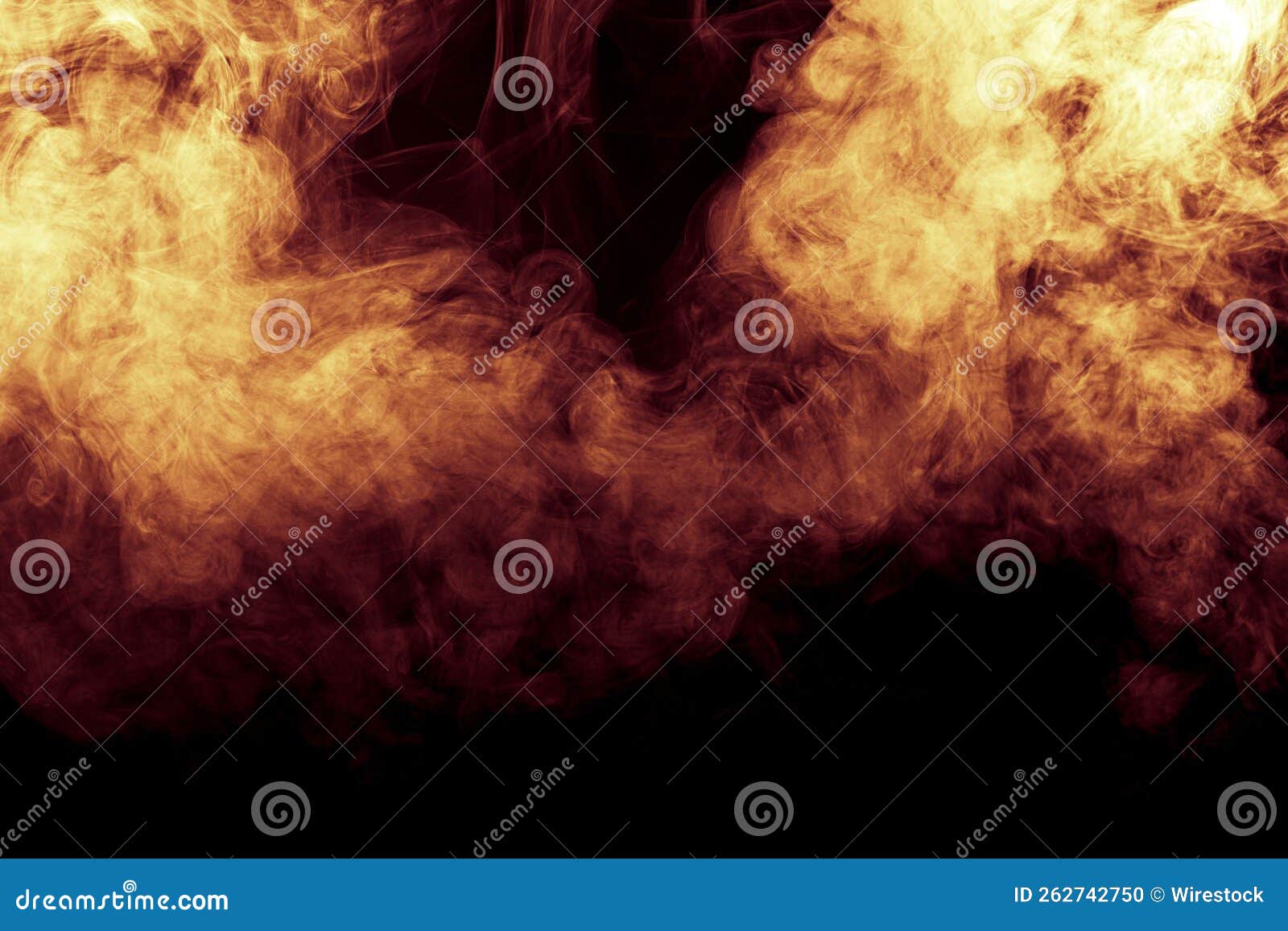 Cloud of Smoke on a Black Background, with a Back Light, the Concept of ...