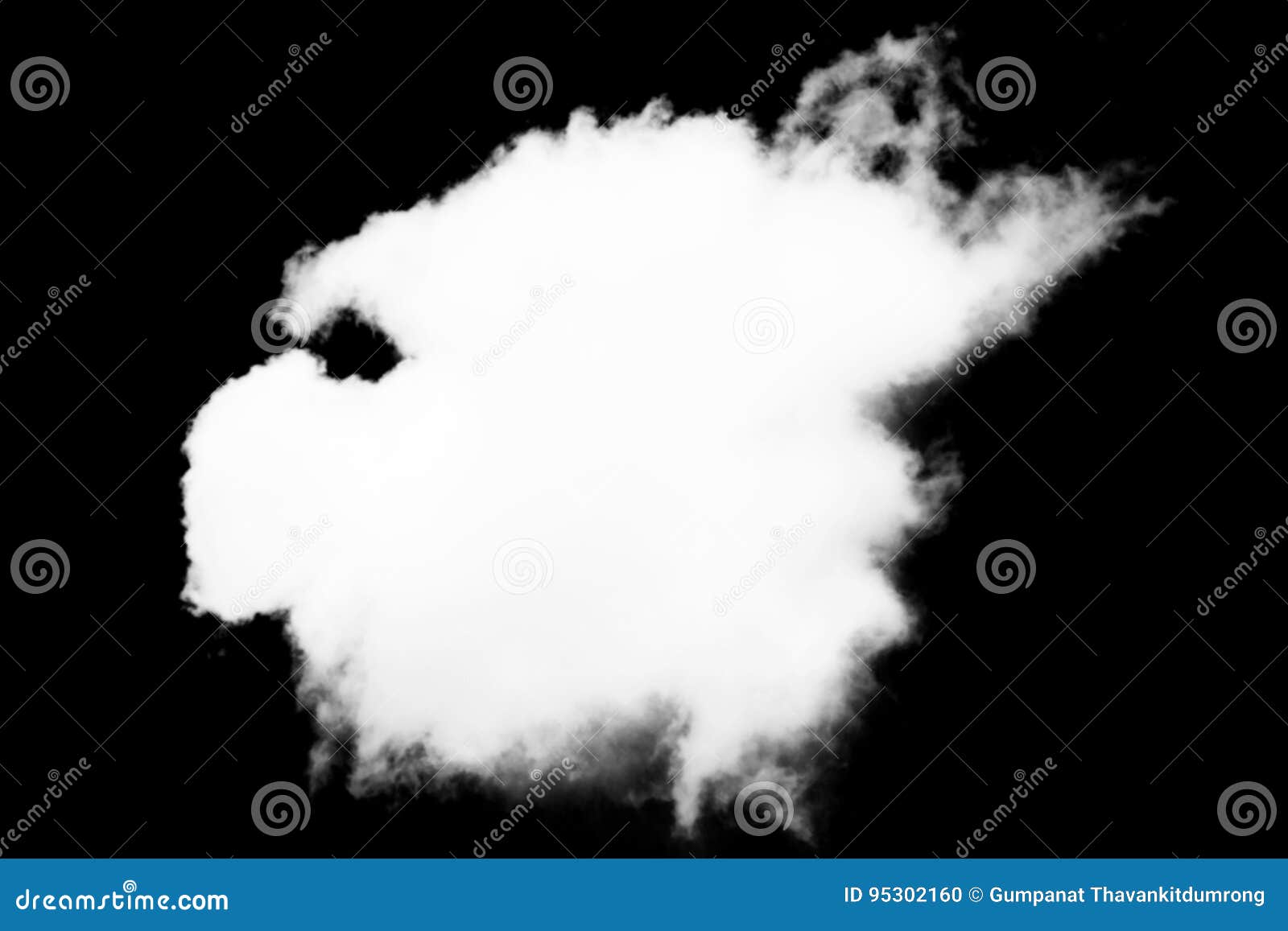 Cloud and Smoke Isolated on Black, Background and Texture Stock Photo ...