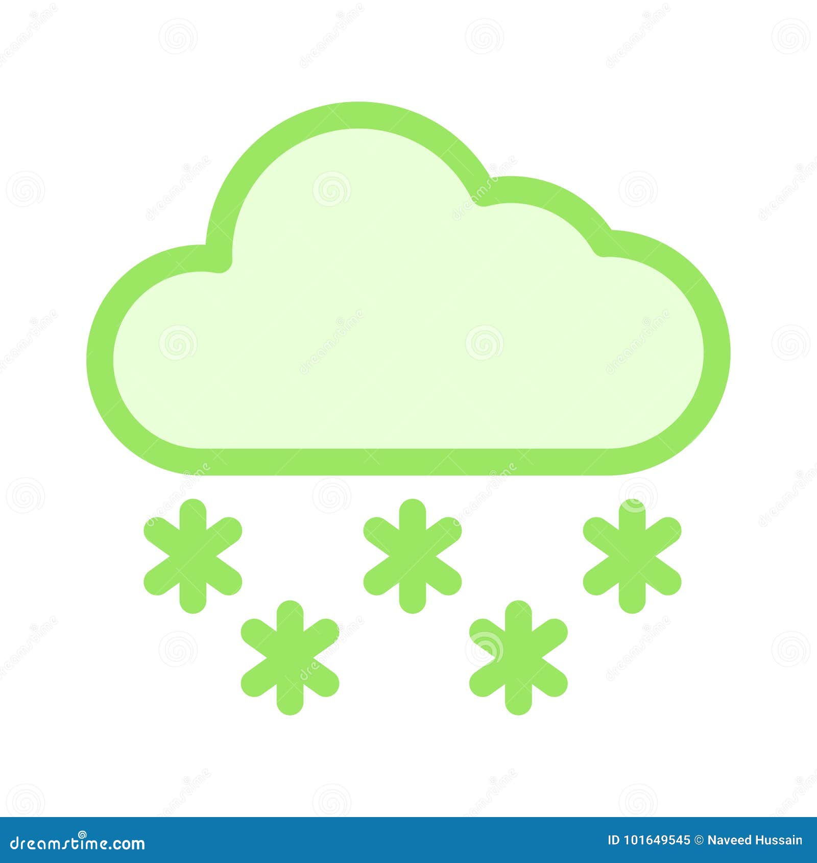 CLOUD SNOW icon stock vector. Illustration of sleigh - 101649545