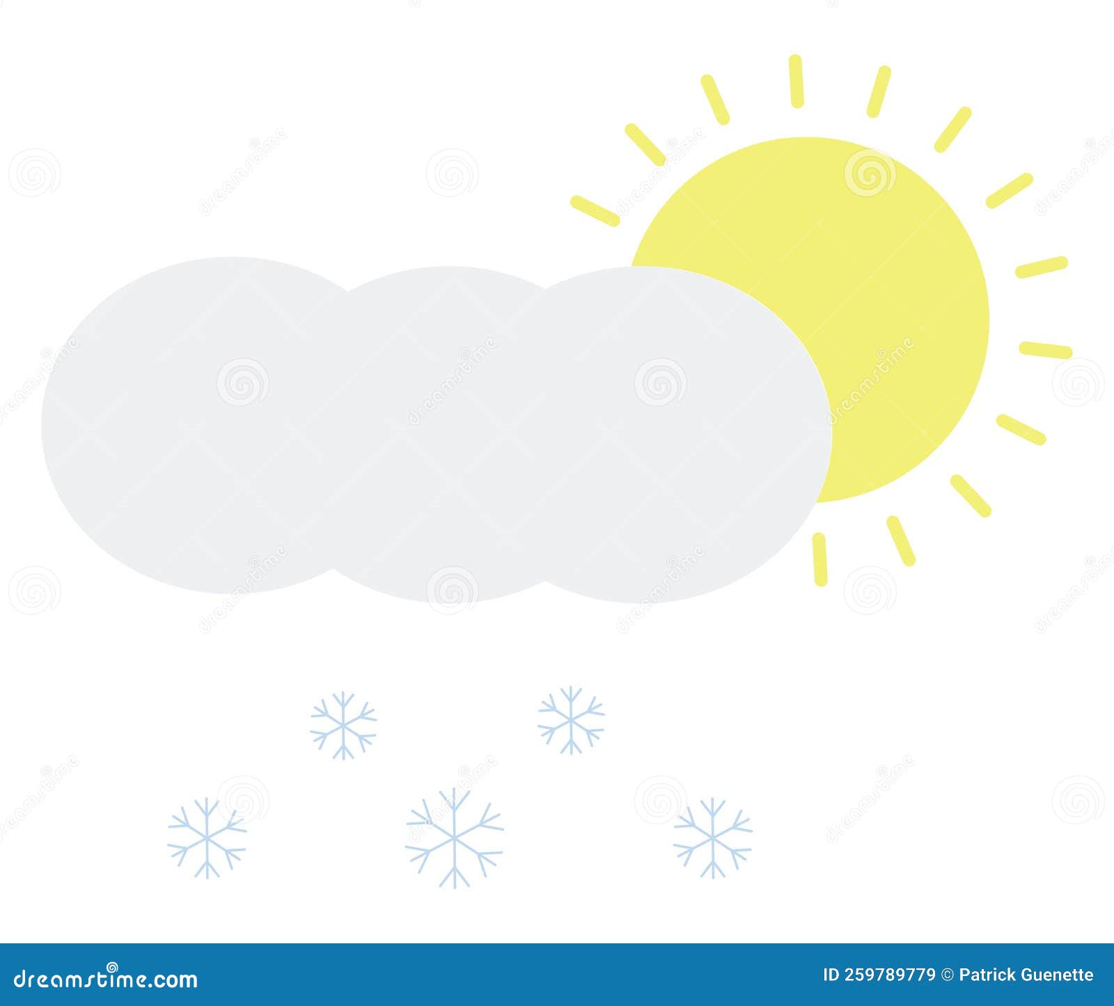 Cloud of Snow with Sun, Icon Icon Stock Vector - Illustration of sign ...
