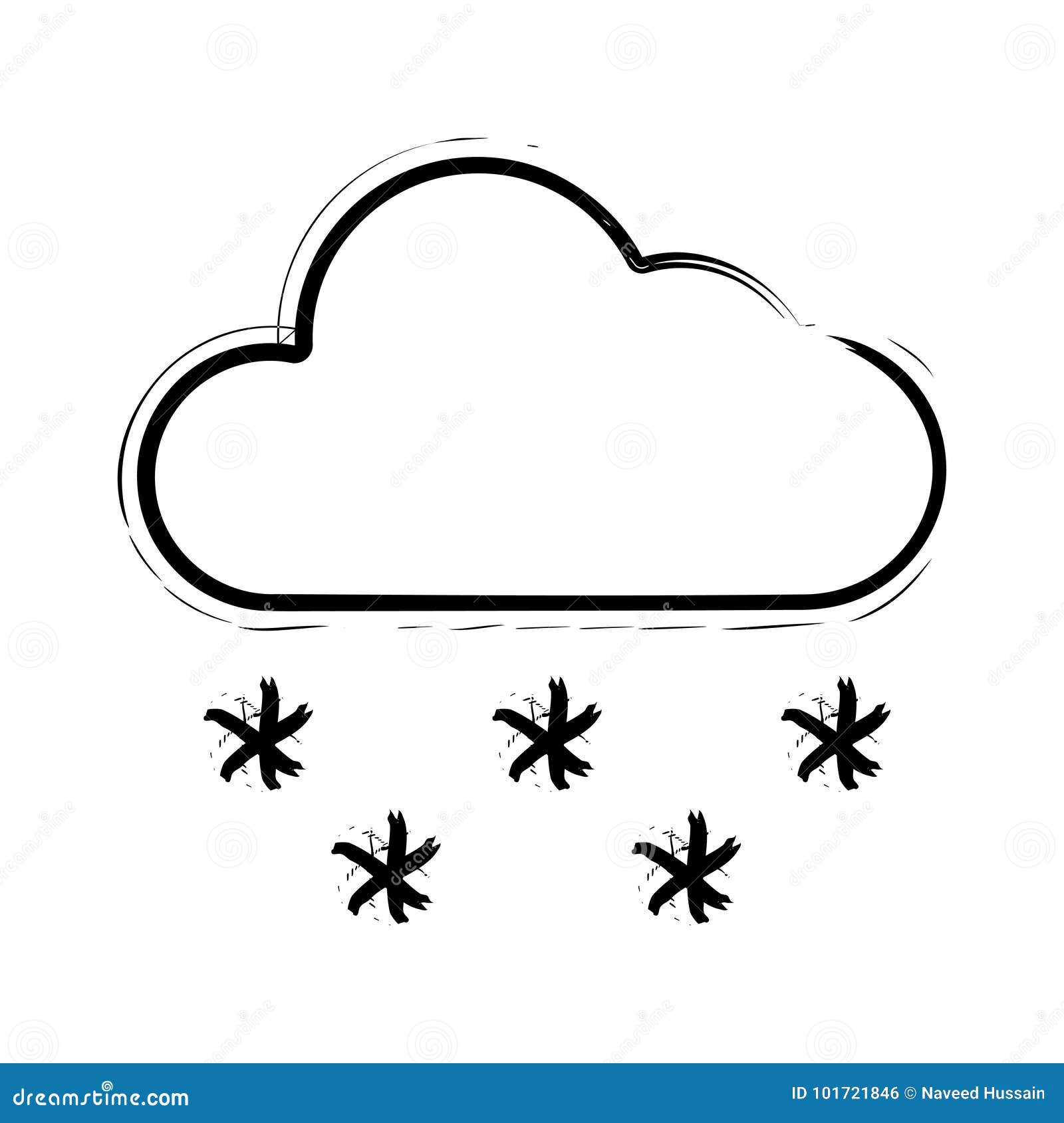 Cloud snow icon stock illustration. Illustration of weather - 101721846