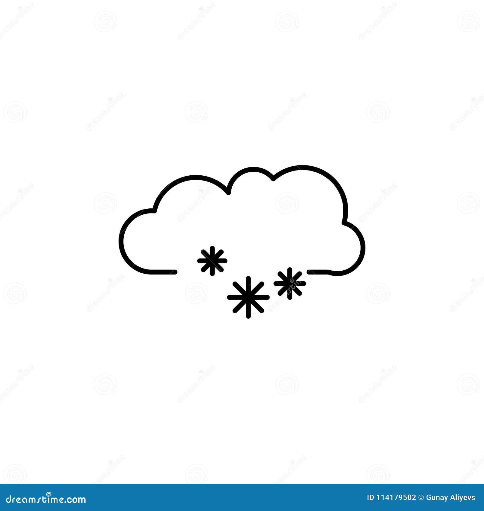 Cloud with a Snowflake Icon. Element of Simple Icon for Websites, Web ...