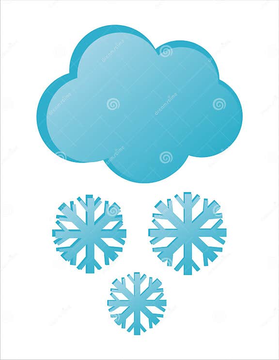 Cloud with snowflakes stock vector. Illustration of isolated - 17649963