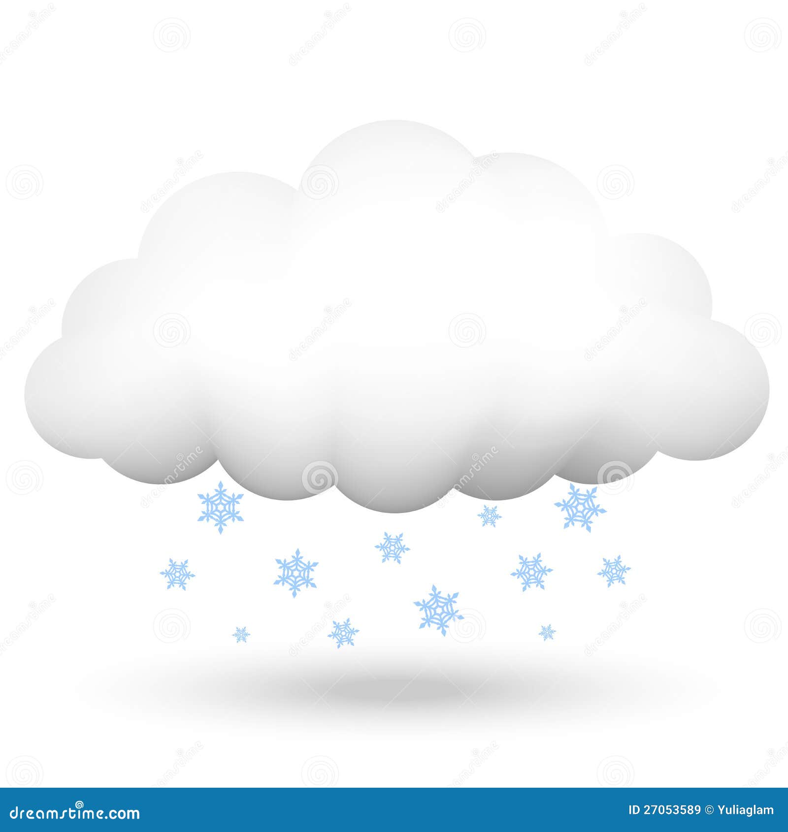 Cloud With Snowflakes Royalty Free Stock Images - Image: 27053589