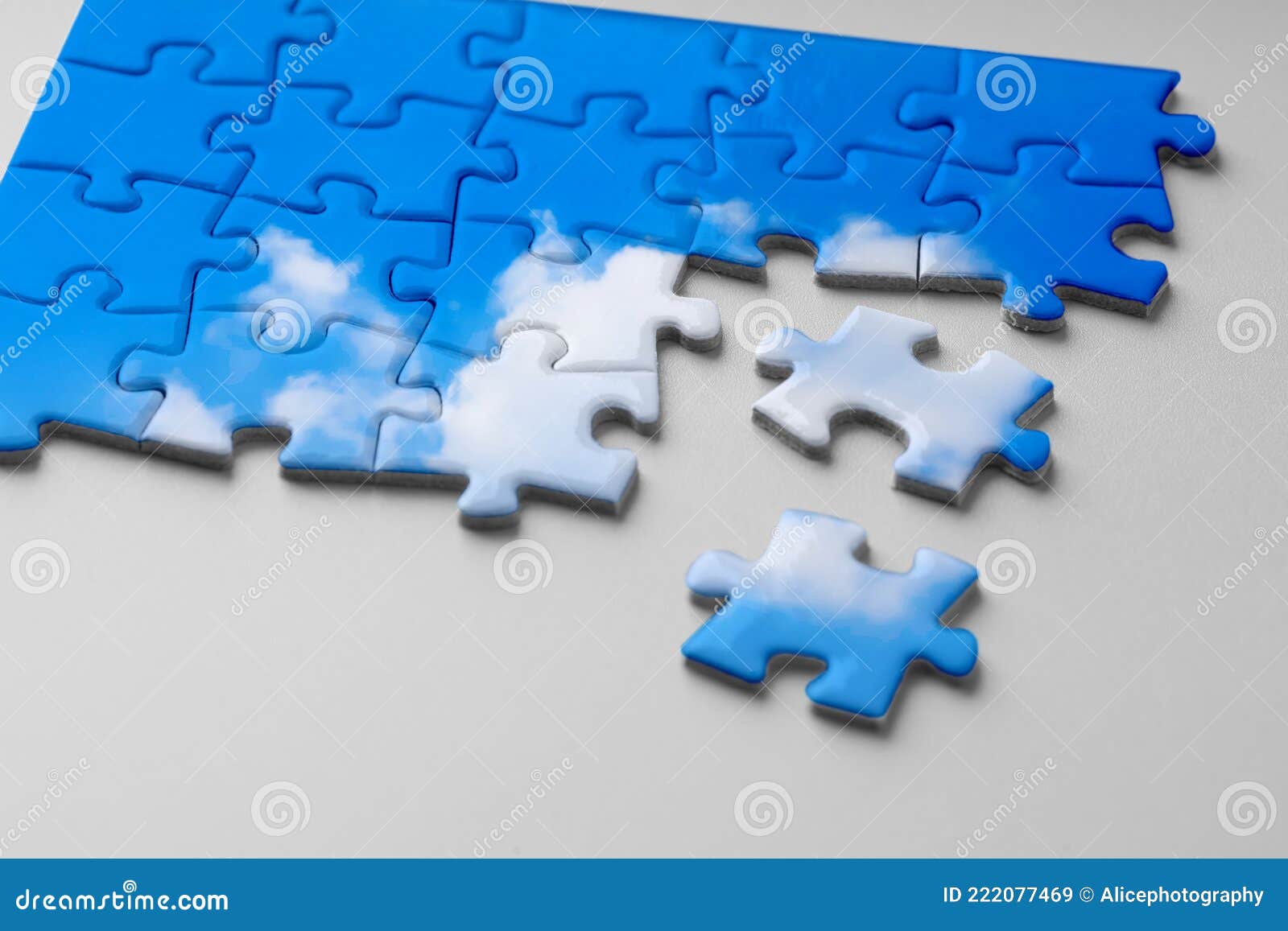 Cloud & Social Media Icon on Colorful Jigsaw Puzzle Stock Image - Image ...