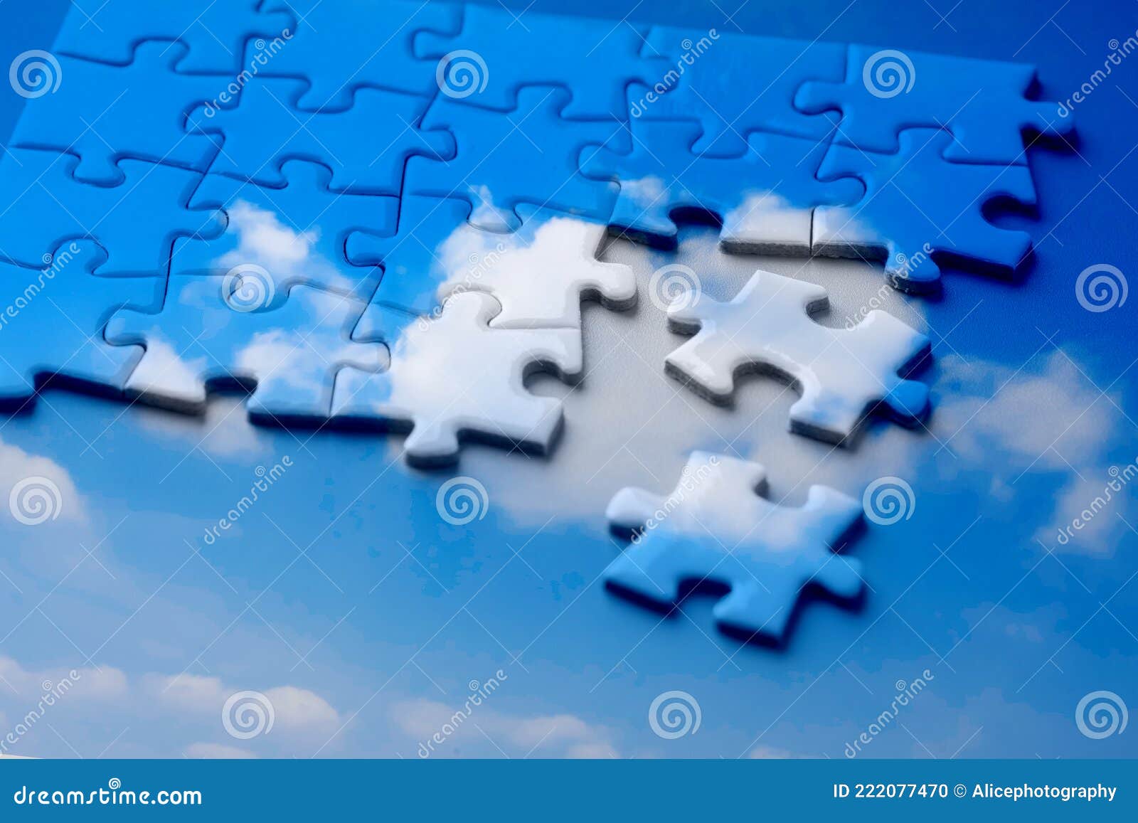 Cloud & Social Media Icon on Colorful Jigsaw Puzzle Stock Photo - Image ...