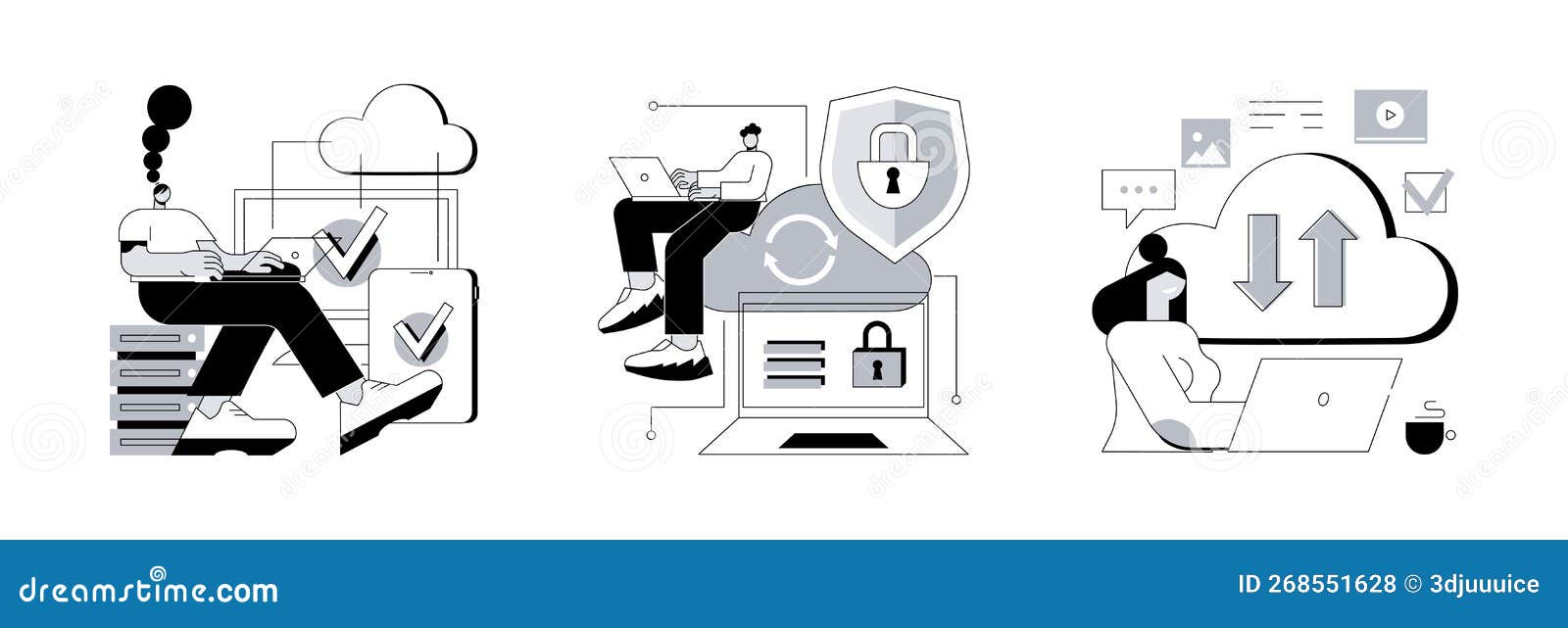 Cloud Software Abstract Concept Vector Illustrations. Stock Vector - Illustration of metaphor ...