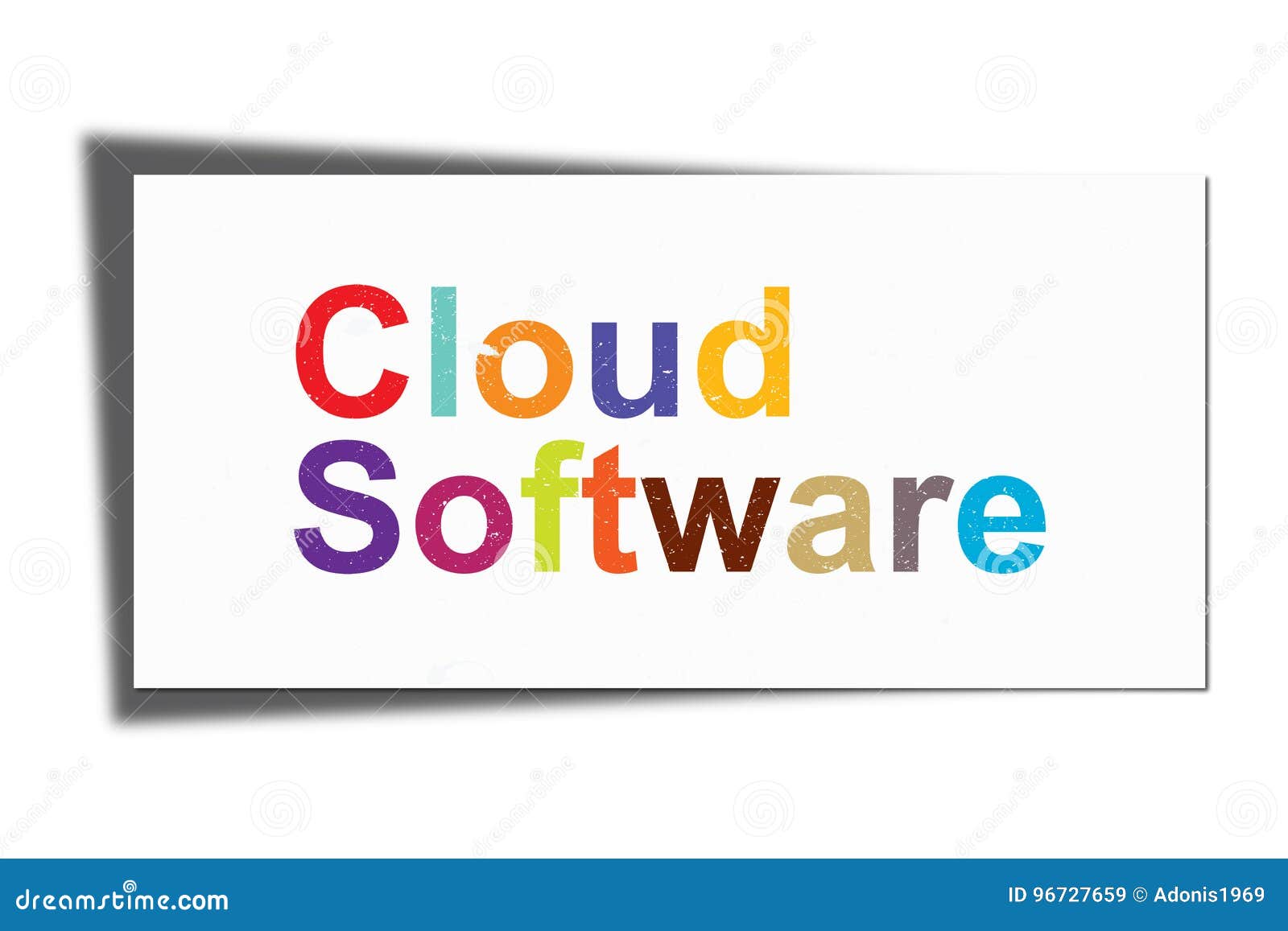 Cloud software stock vector. Illustration of arts, white - 96727659